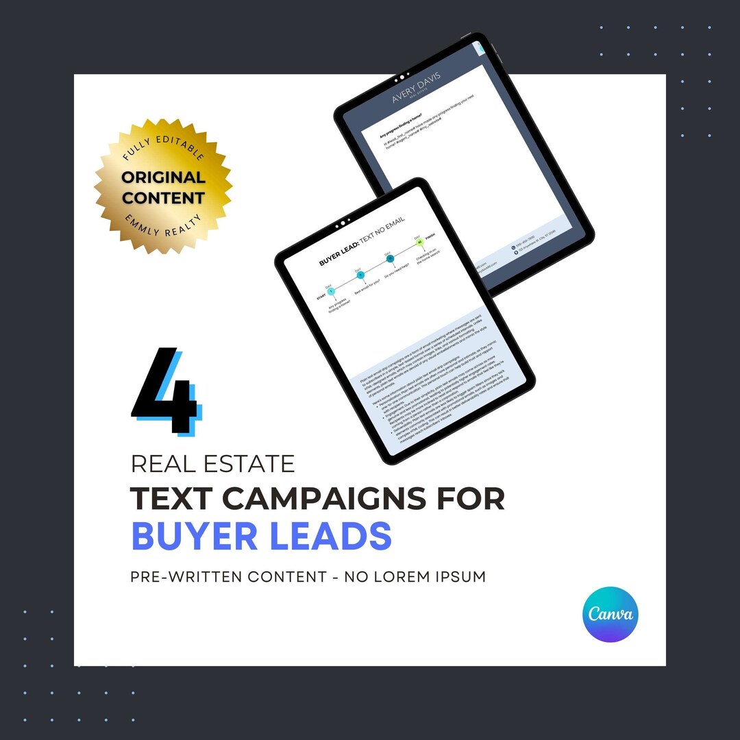 Text Only Scripted Buyer Leads Real Estate, Buyer Lead Drip Campaign ...
