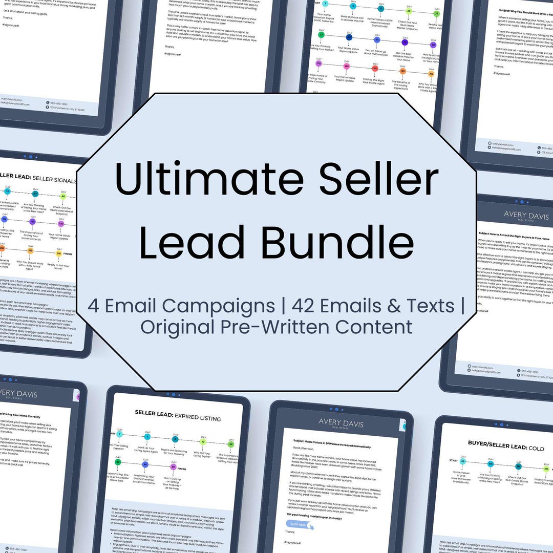 Real Estate Seller Email Templates | 4 Campaigns, 50+ Scripts for ...