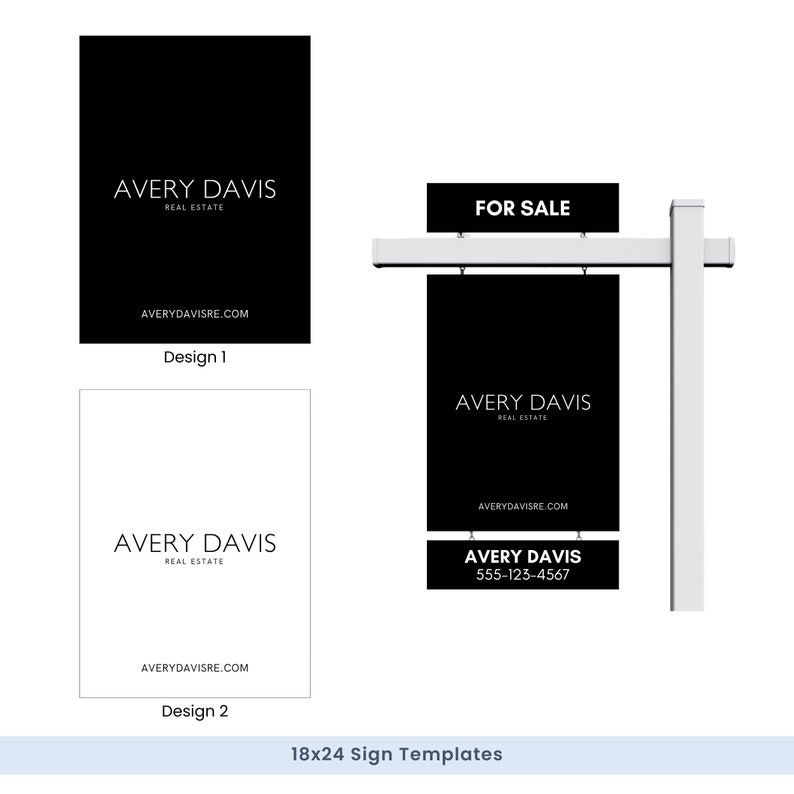 Luxury Real Estate B/W for Sale Sign, Realtor Yard Sign, Luxury Realtor ...