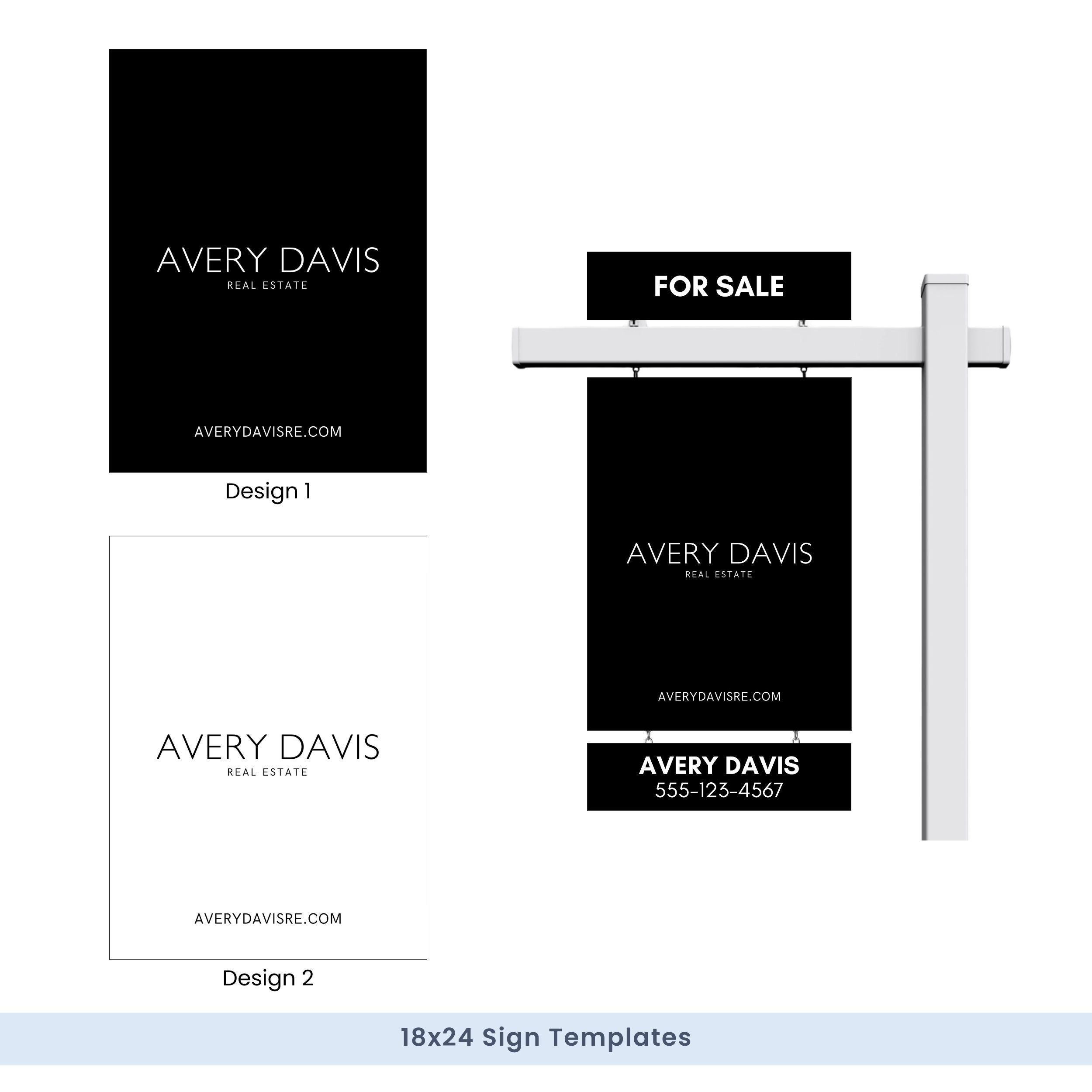 Luxury Real Estate B/W for Sale Sign, Realtor Yard Sign, Luxury Realtor ...