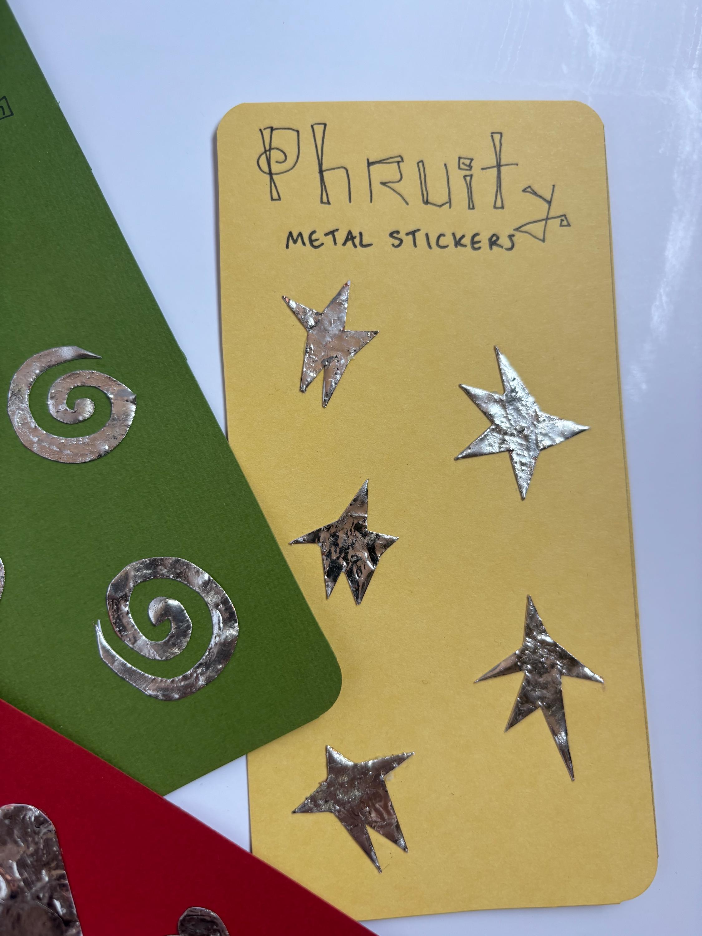 Handmade Metal Stickers, Lead-free Solder, Hearts, Stars, Spirals - Etsy