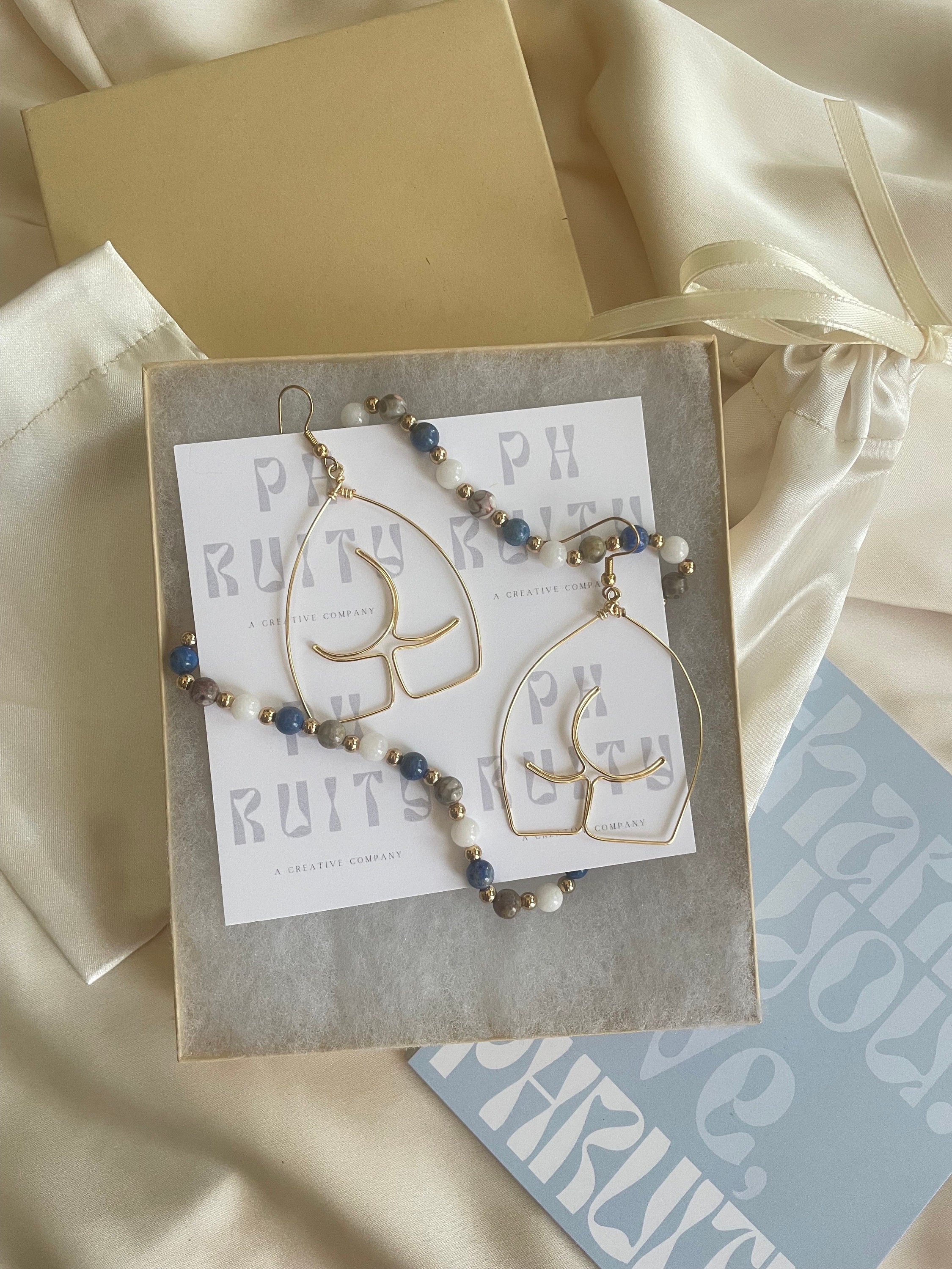 14k Gold Filled Booty Earrings, Funky Unique Statement Jewelry, Elegant Body Handmade Wire Gifts ...