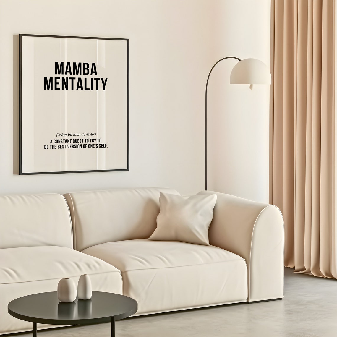 Kobe Bryant Mamba Mentality Definition Posters, Black Mamba NBA ...