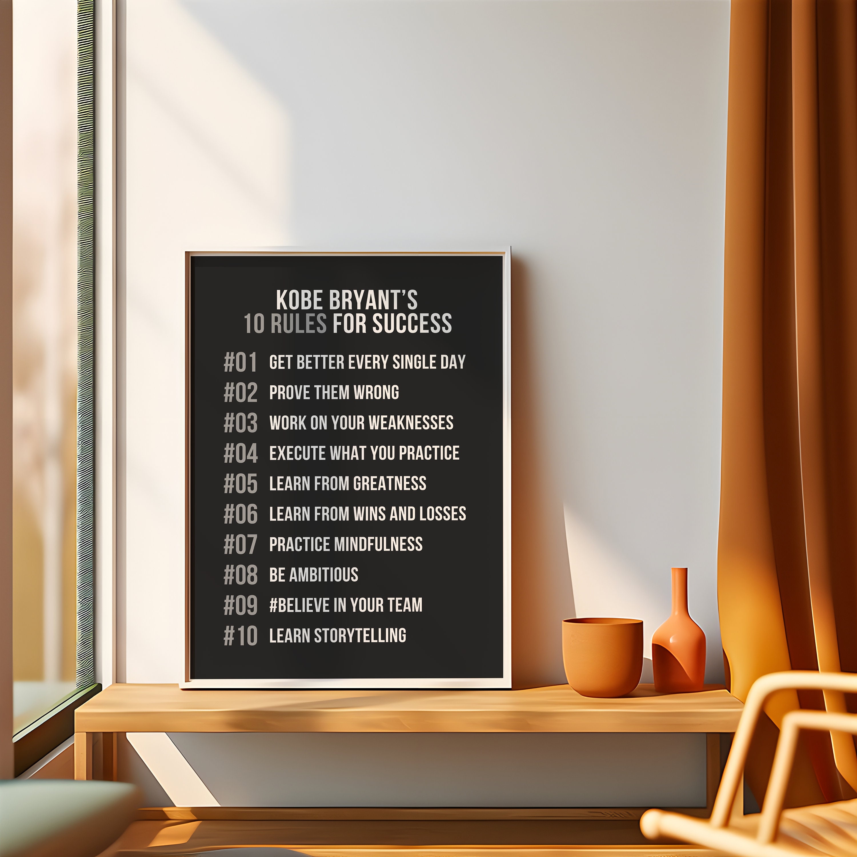 Kobe Bryant's 10 Rules for Success Mindset, Basketball Motivational ...