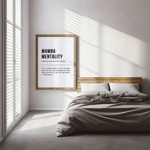 Kobe Bryant Mamba Mentality Definition Posters, NBA Black Mamba ...