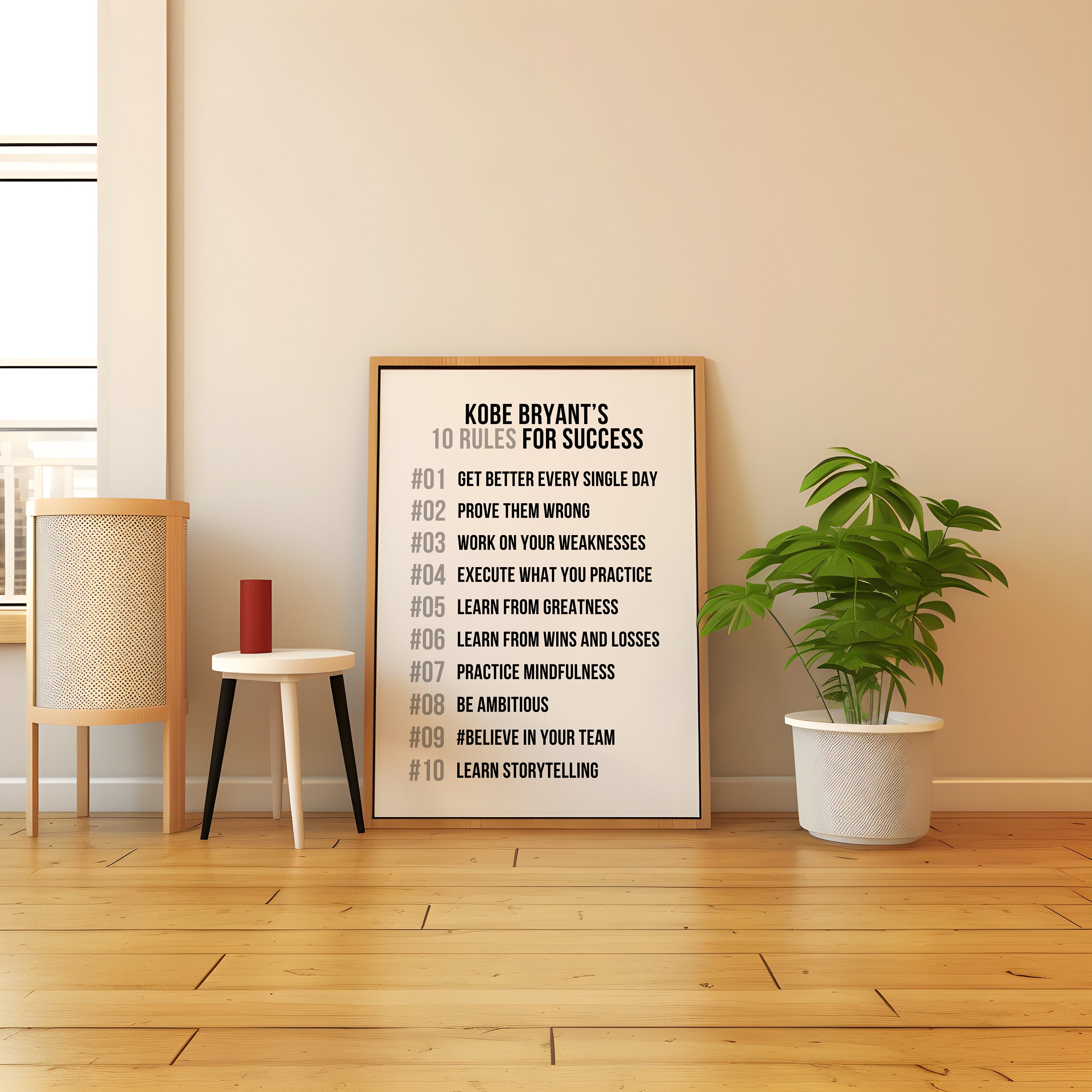 Kobe Bryant's 10 Rules for Success Basketball - Etsy Australia