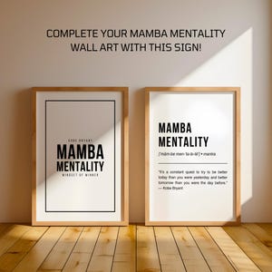 Kobe Bryant Mamba Mentality Mindset of Winner Sign, NBA Basketball ...