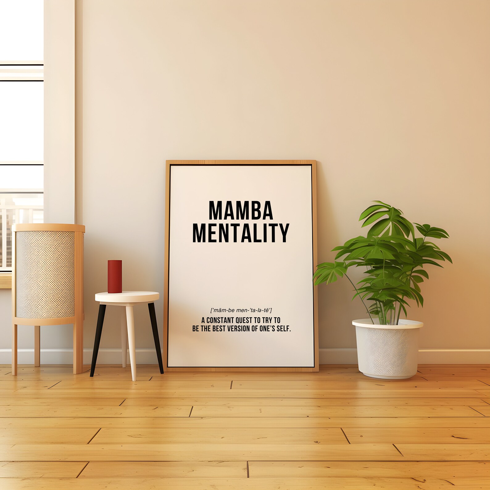 Kobe Bryant Mamba Mentality Definition Posters, Black Mamba NBA ...