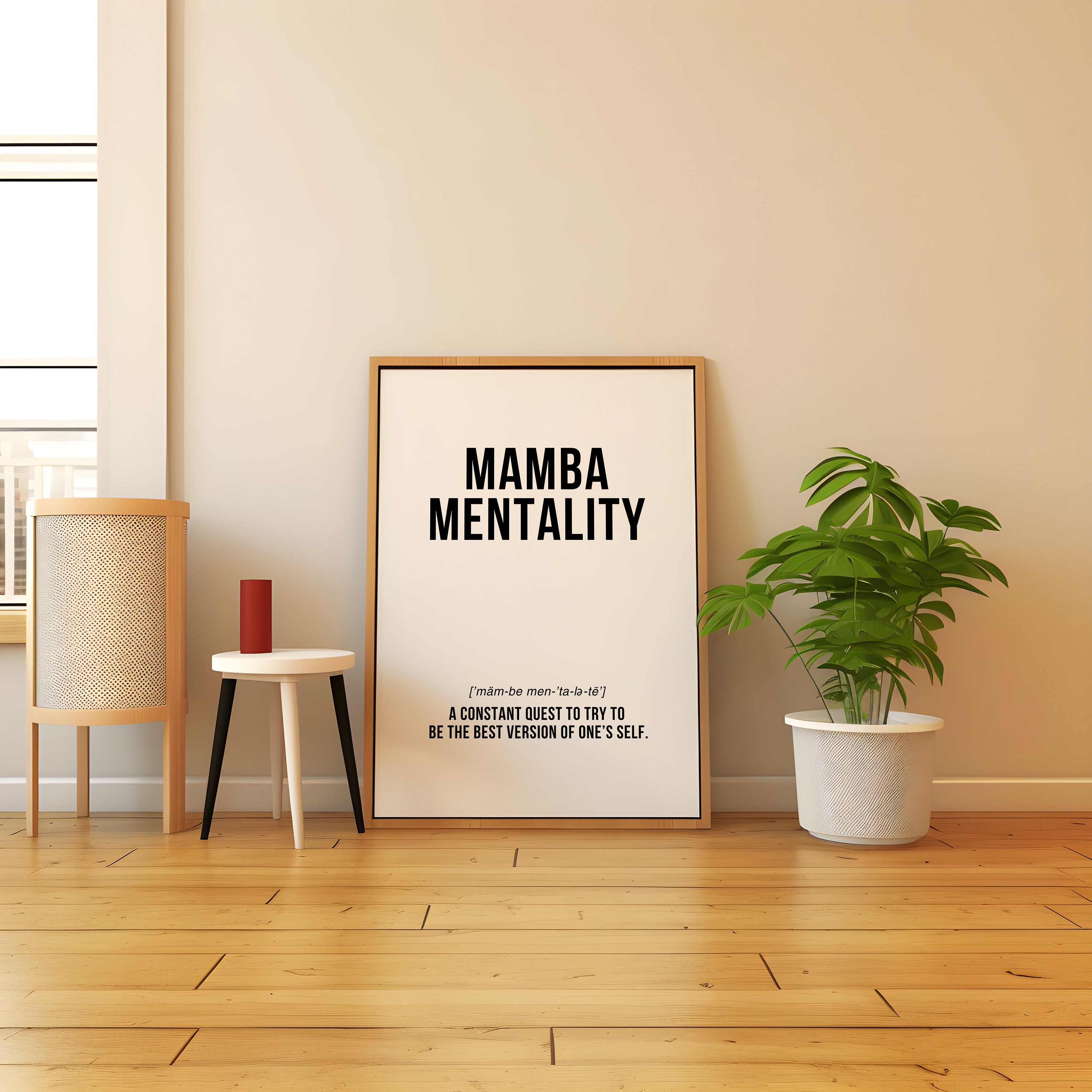 Kobe Bryant Mamba Mentality Definition Posters, Black Mamba NBA ...