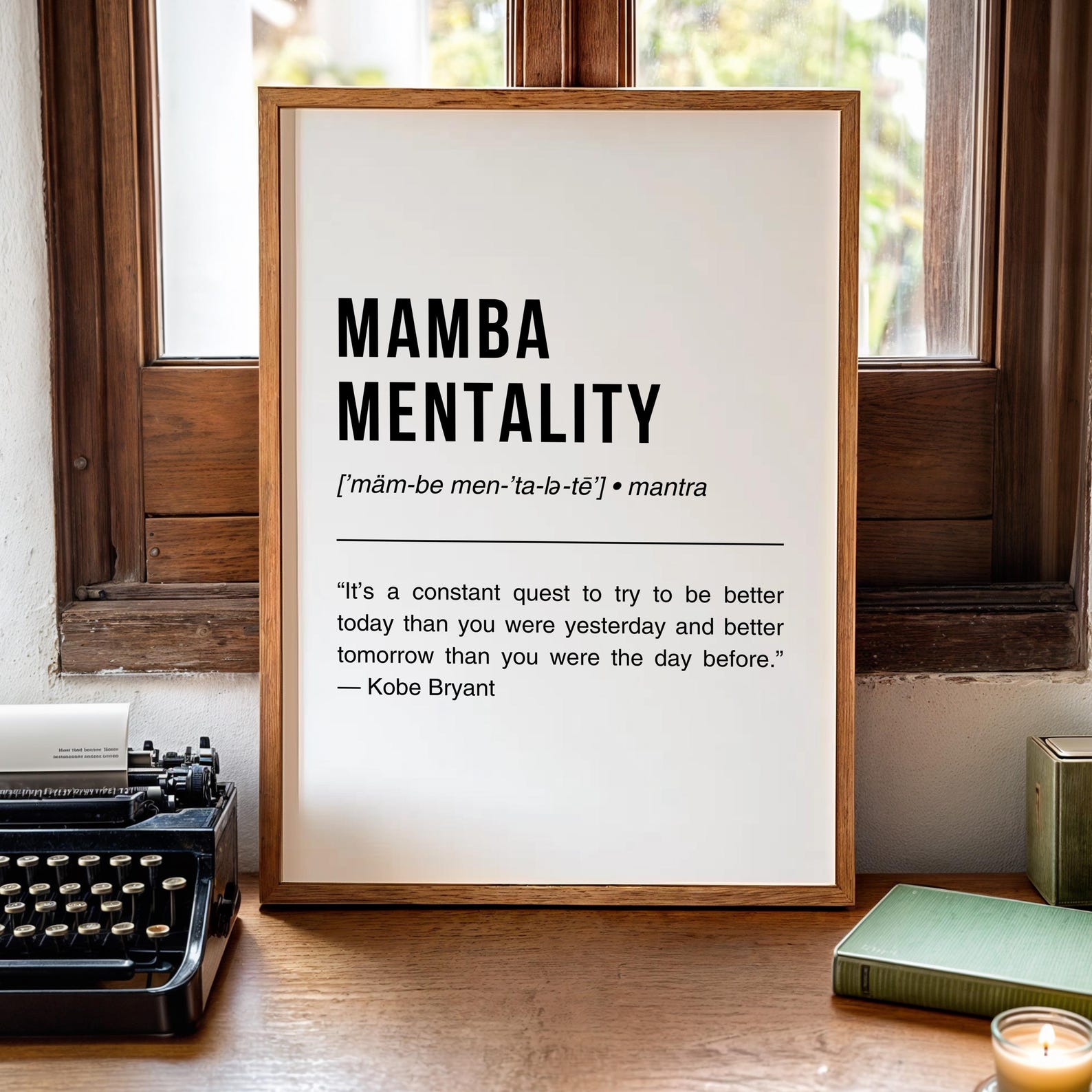 Kobe Bryant Mamba Mentality Definition Poster, Printable Basketball ...