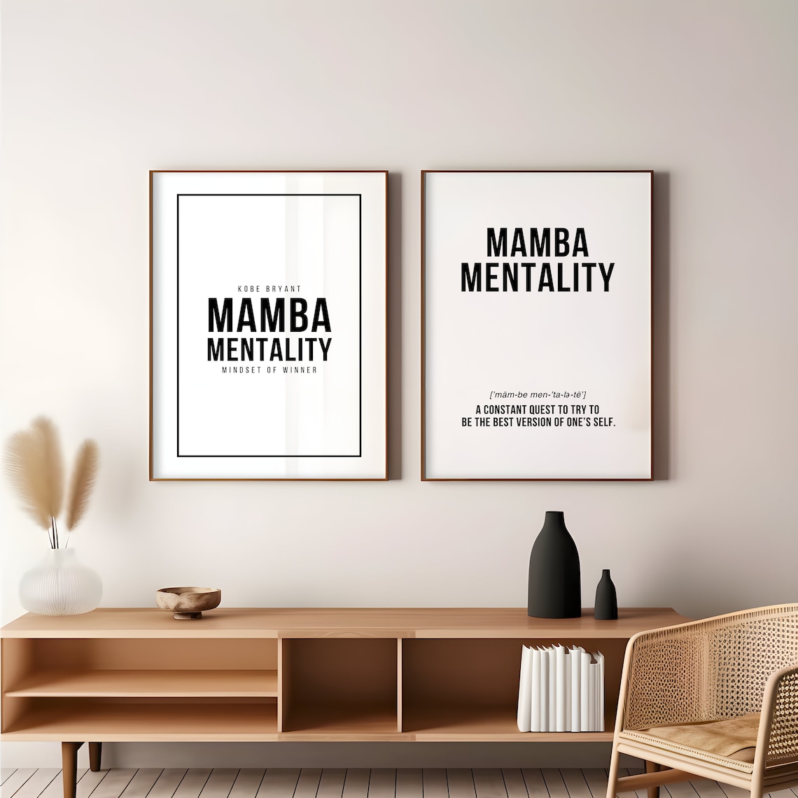 Kobe Bryant Mamba Mentality Definition Posters, Black Mamba NBA ...