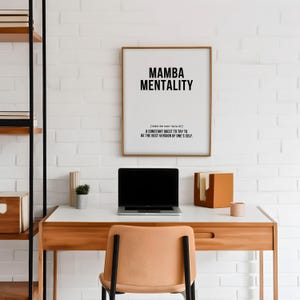 Kobe Bryant Mamba Mentality Definition Poster | Bold Inspirational ...