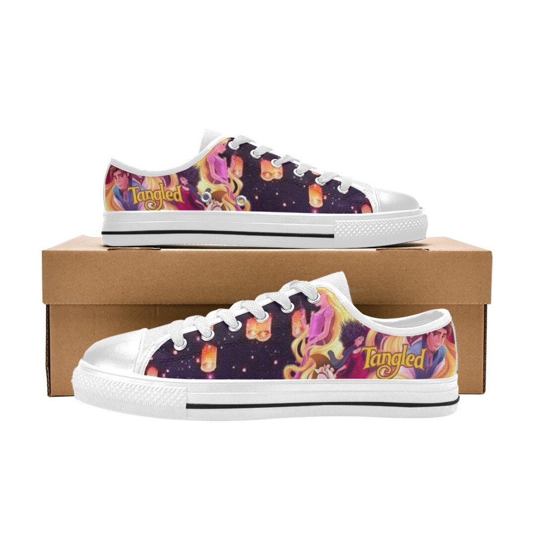 Tangled Custom Low Top Sneaker Canvas, Shoes for Unisex Women or Men ...
