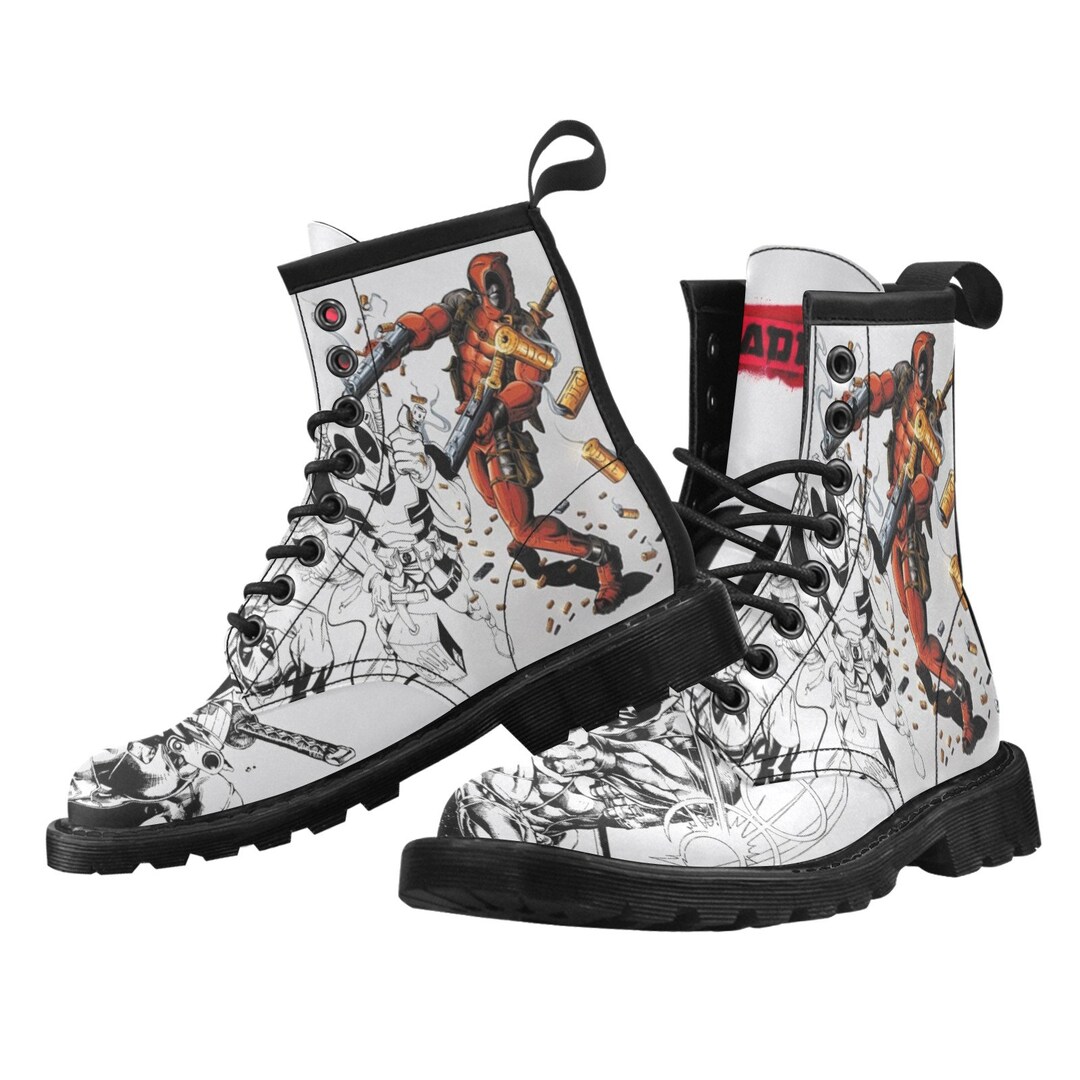 Deadpool Custom Leather Boots for Men and Women Durable - Etsy UK