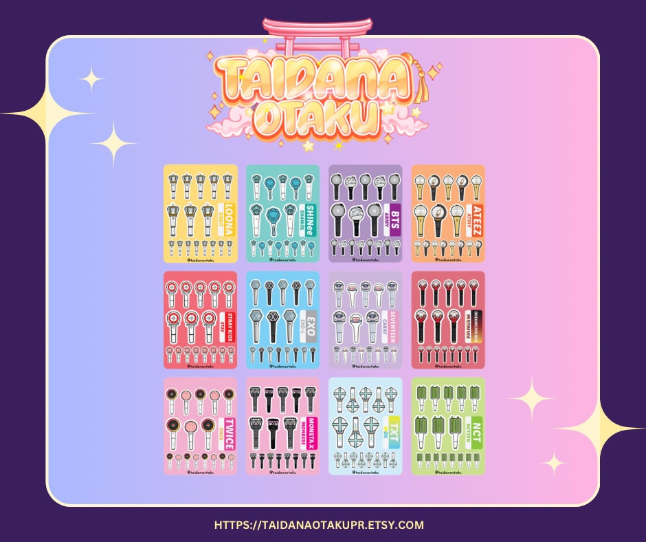 Kpop Sticker Sheets Svg - Etsy