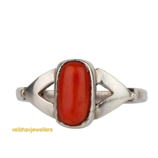 Moonga Stone Ring - Etsy