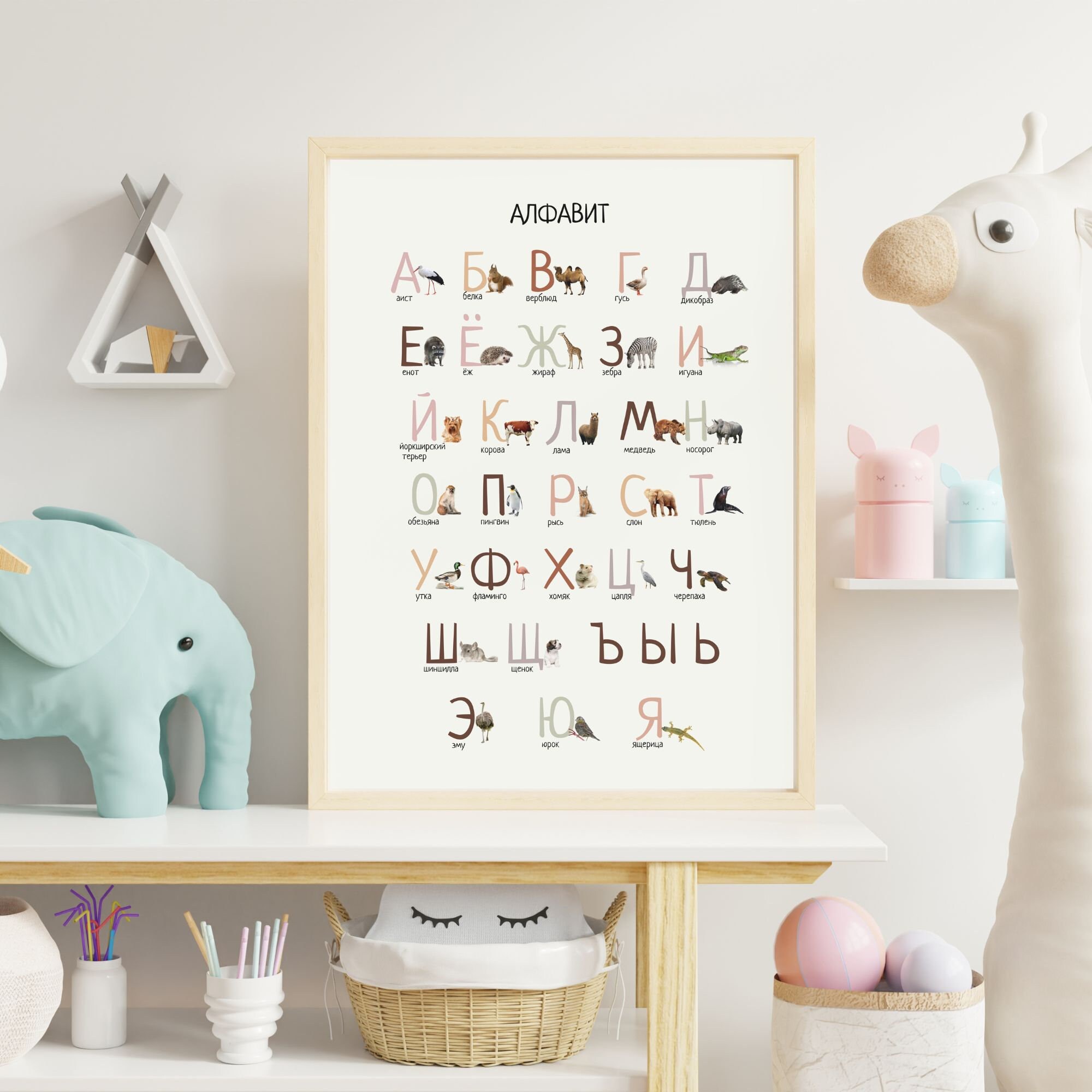 Russian Alphabet Educational Poster, Various Sizes Available for ...