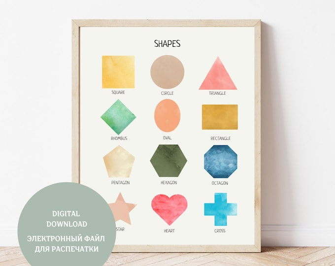 2D & 3D Shapes Posters Printable Educational Posters Downloadable ...