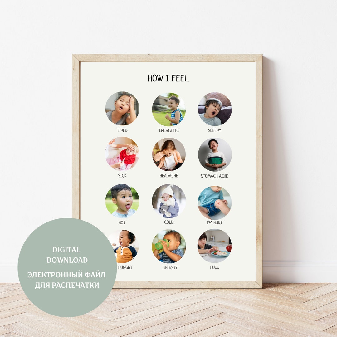 Buy How I Feel Poster, Kids Learning Poster, Printable Educational ...