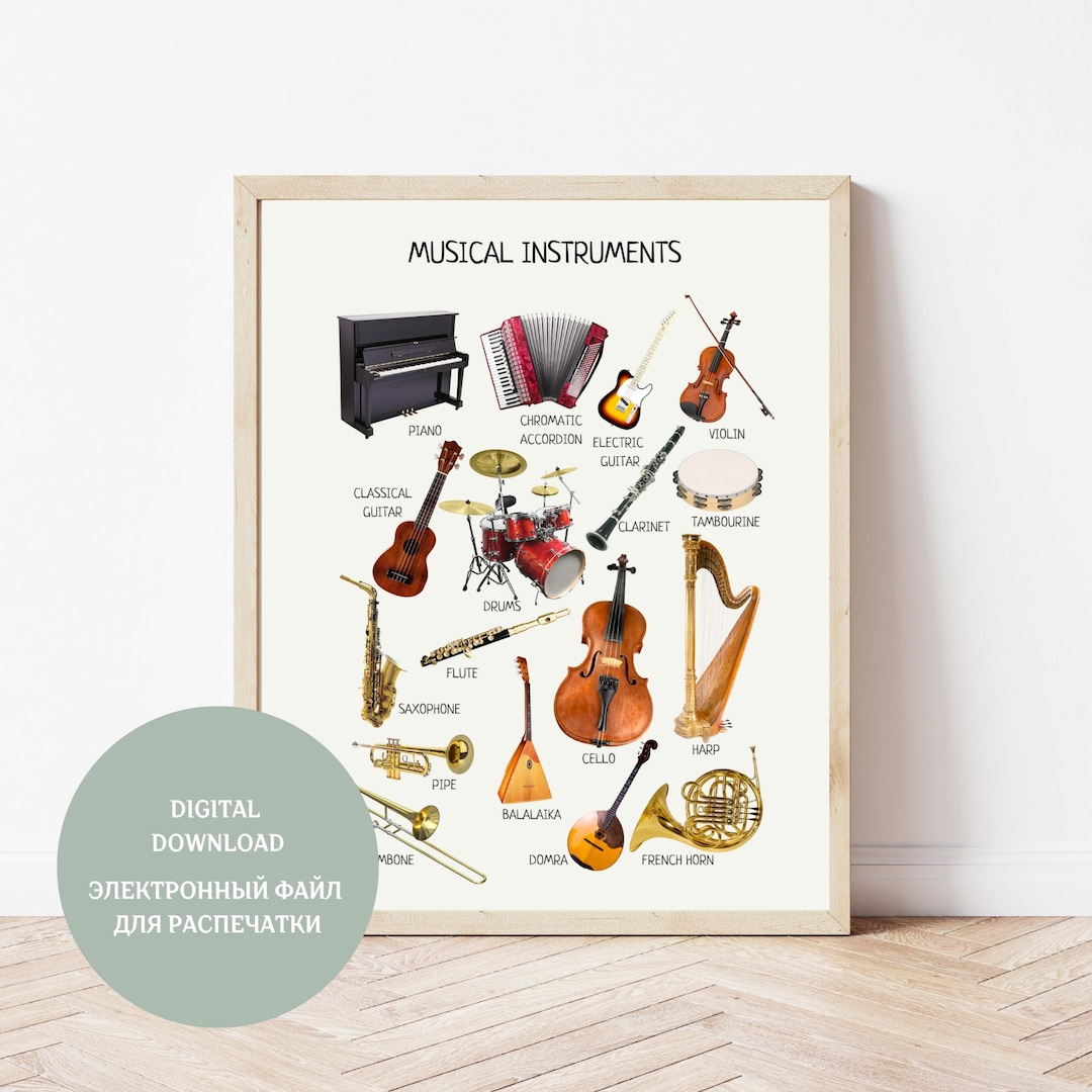 Musical Instruments Poster, Educational Poster, Homeschool Decor ...