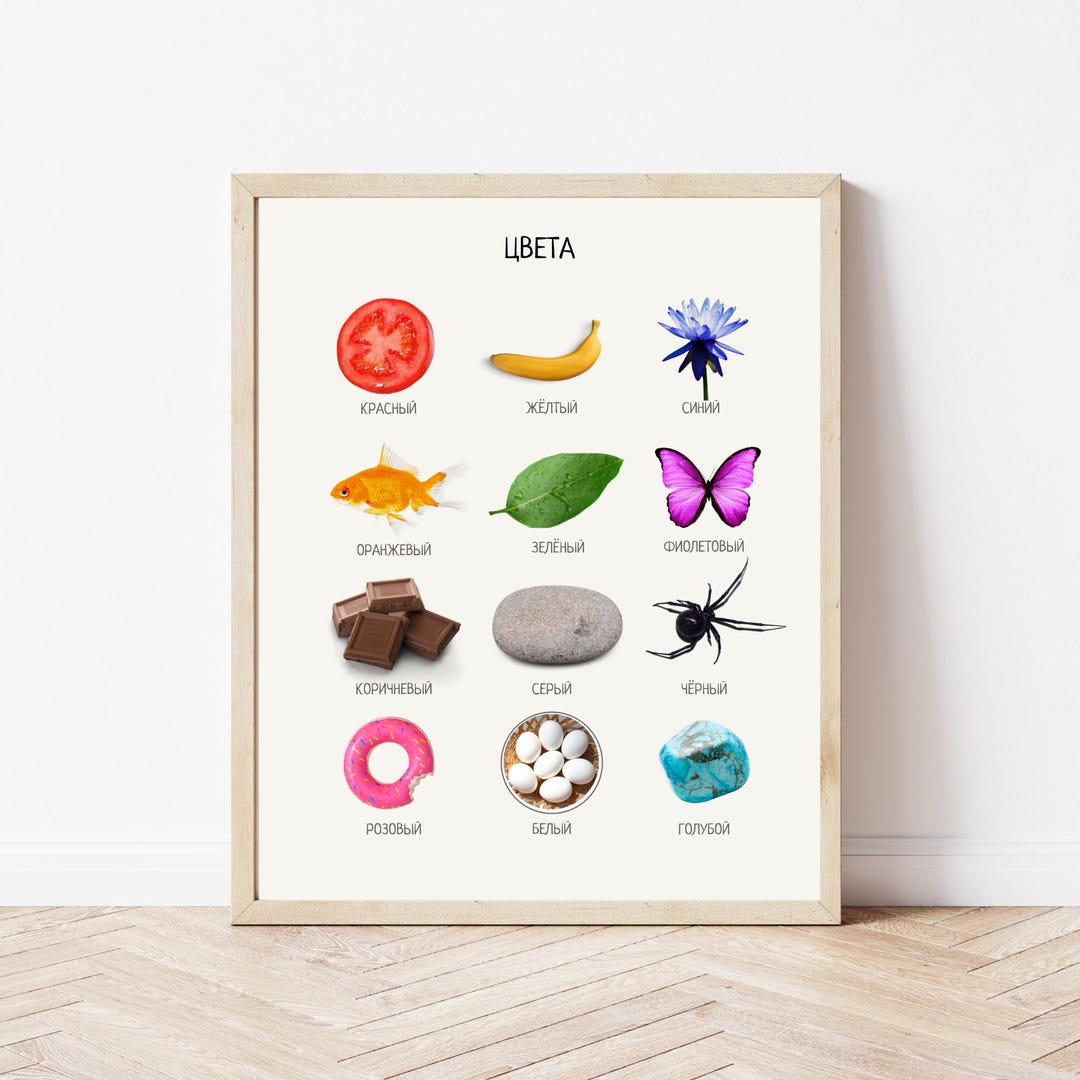 Russian Colors Educational Poster, Montessori Poster, Classroom Decor ...