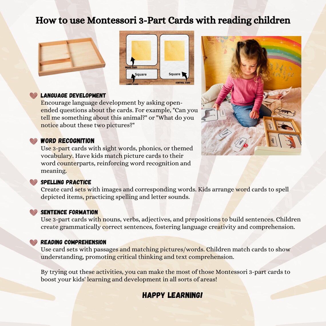 Counting Numbers 1-10, 3 Part Montessori Cards, Preschool Vocabulary ...