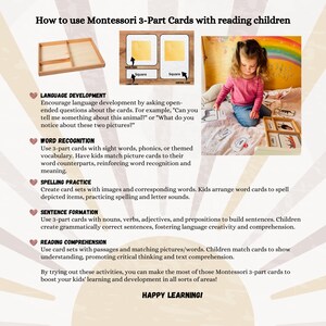 Counting Numbers 1-10, 3 Part Montessori Cards, Preschool Vocabulary ...