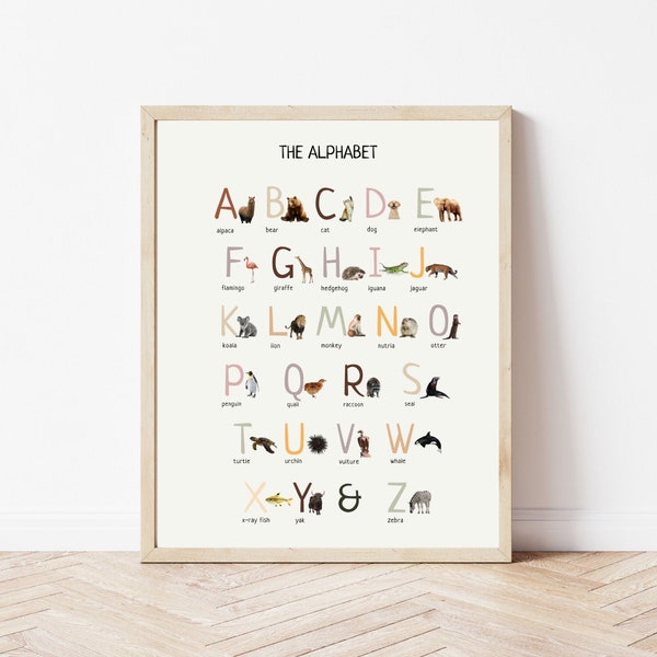 Animal Alphabet - Etsy