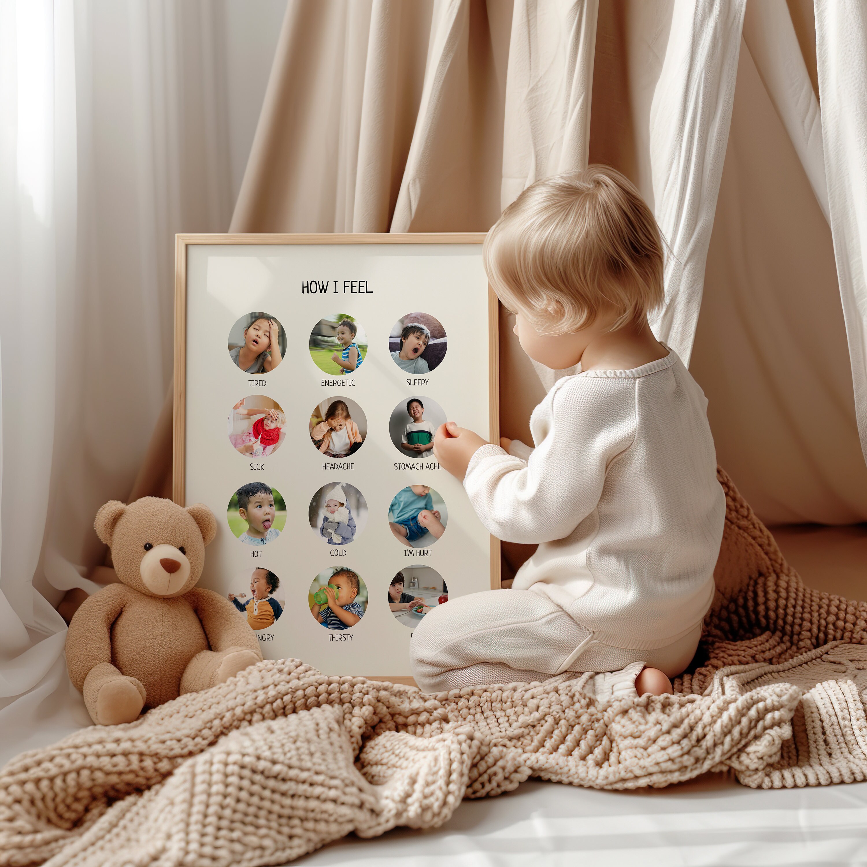 How I Feel Poster, Kids Learning Poster, Printable Educational Poster ...