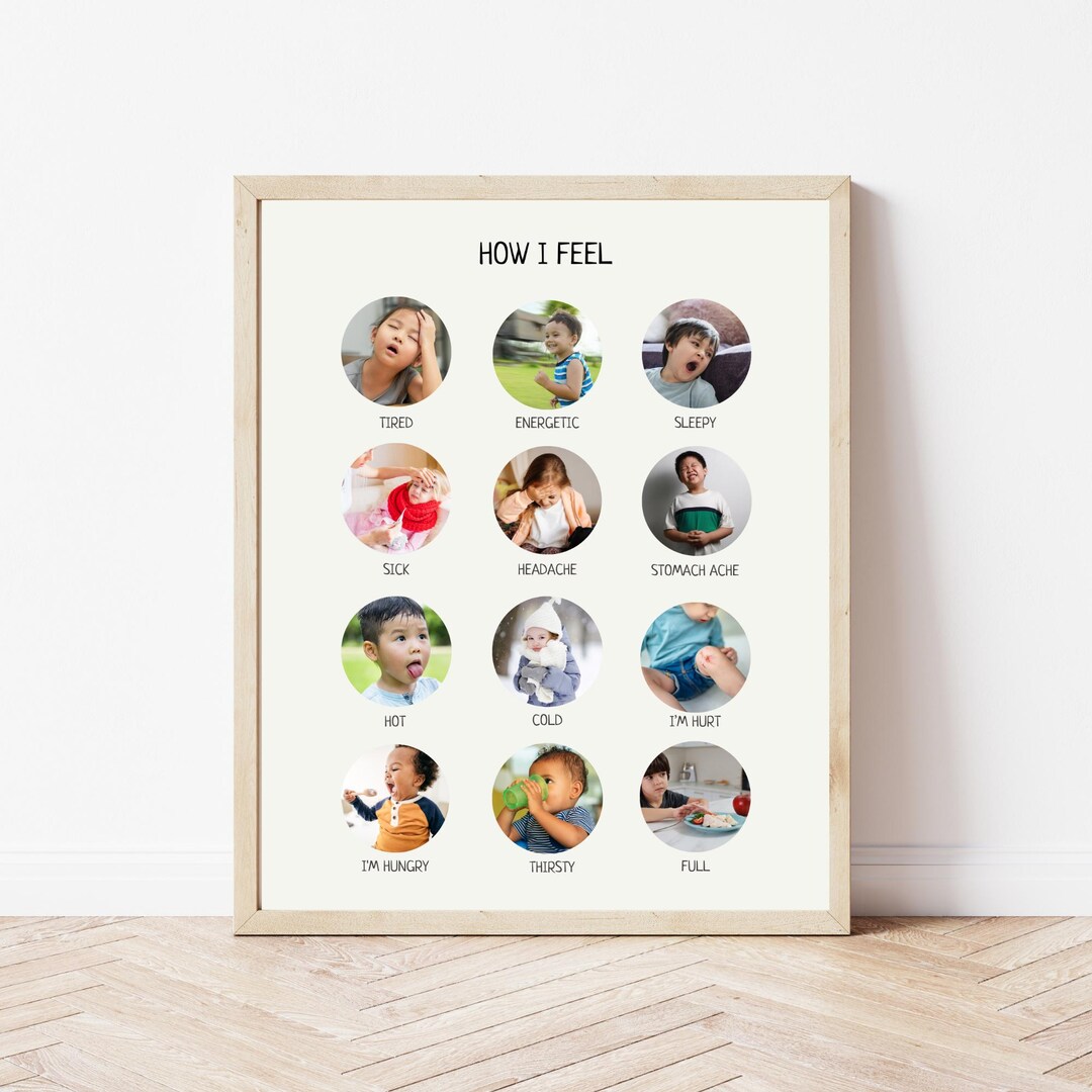 My Feelings Poster, Toddler Feelings, Educational Wall Art, Calming ...