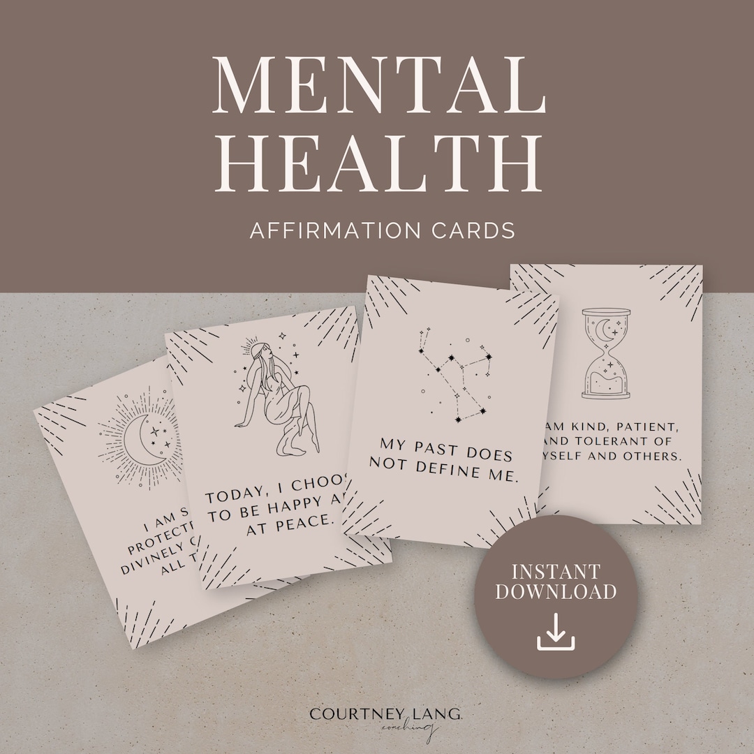 25 Affirmation Cards for Mental Health and Anxiety INSTANT DOWNLOAD ...