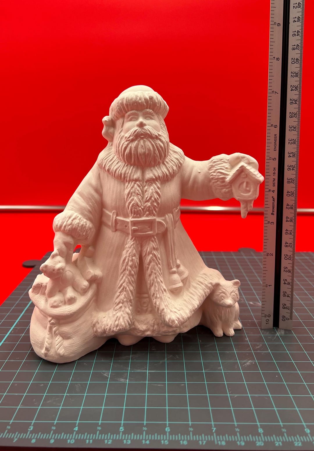Beautiful Unpainted Bisque, Santa With Toys - Etsy