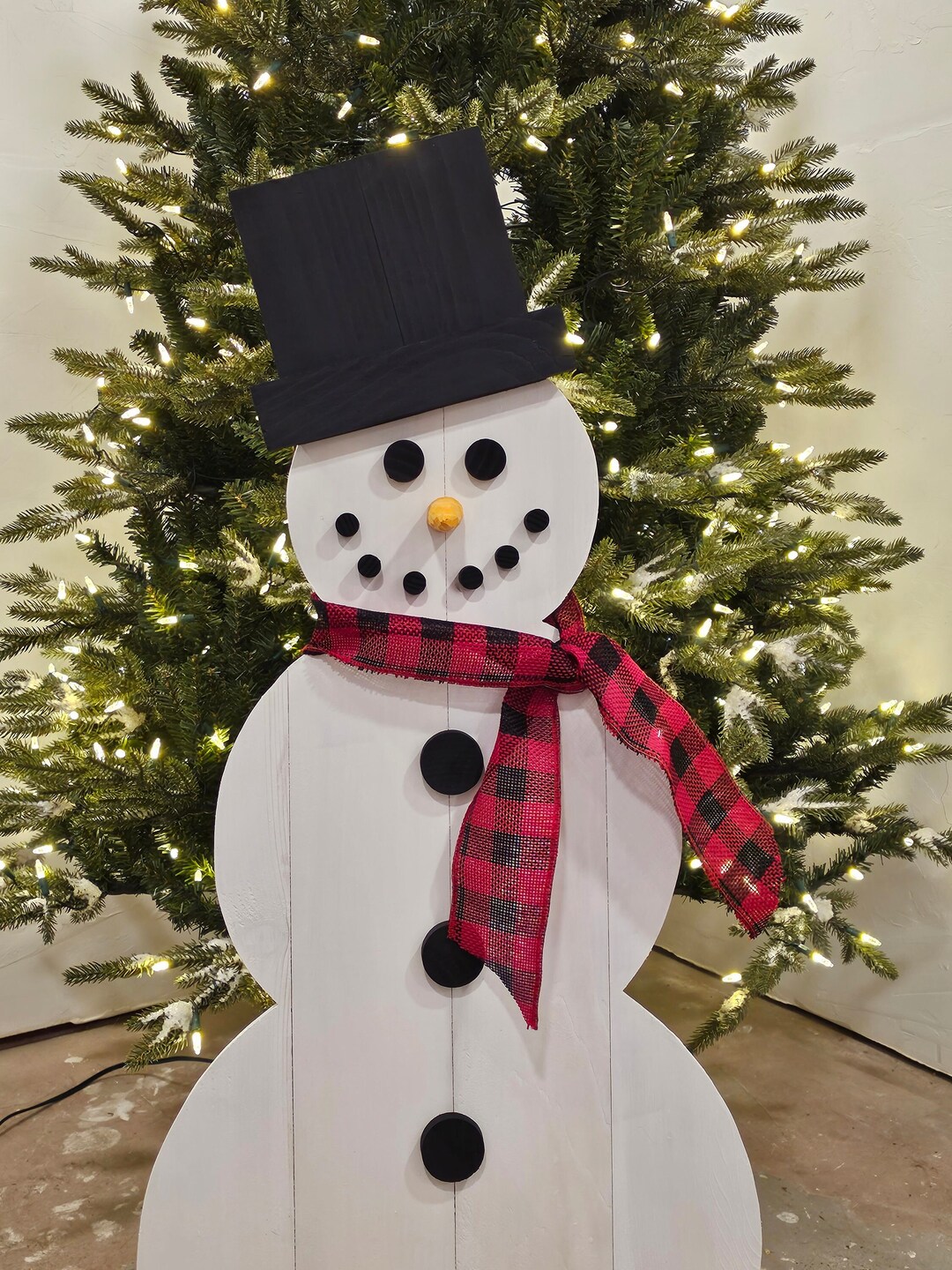 Wooden Christmas Snowman - Etsy