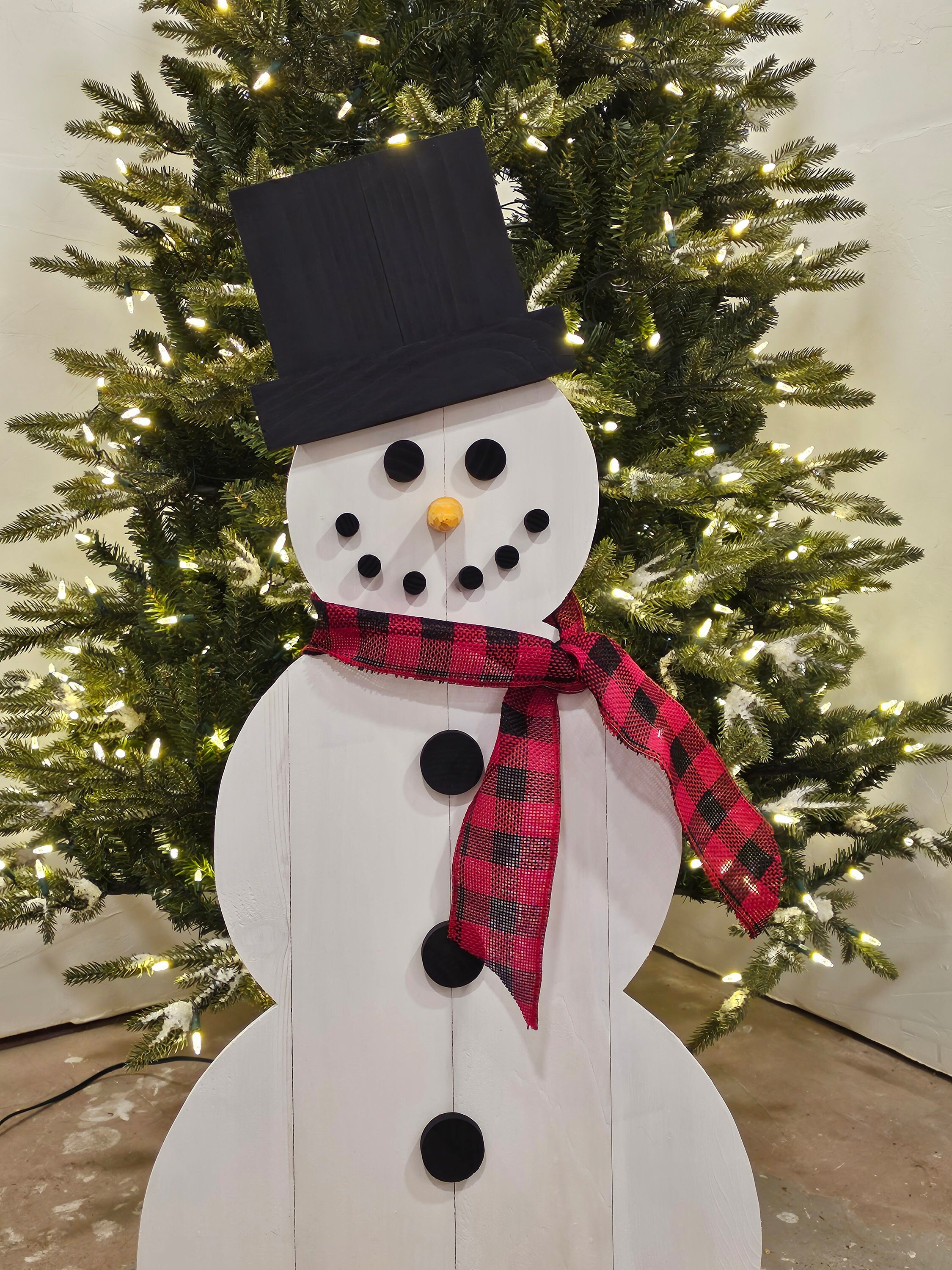 Wooden Christmas Snowman - Etsy