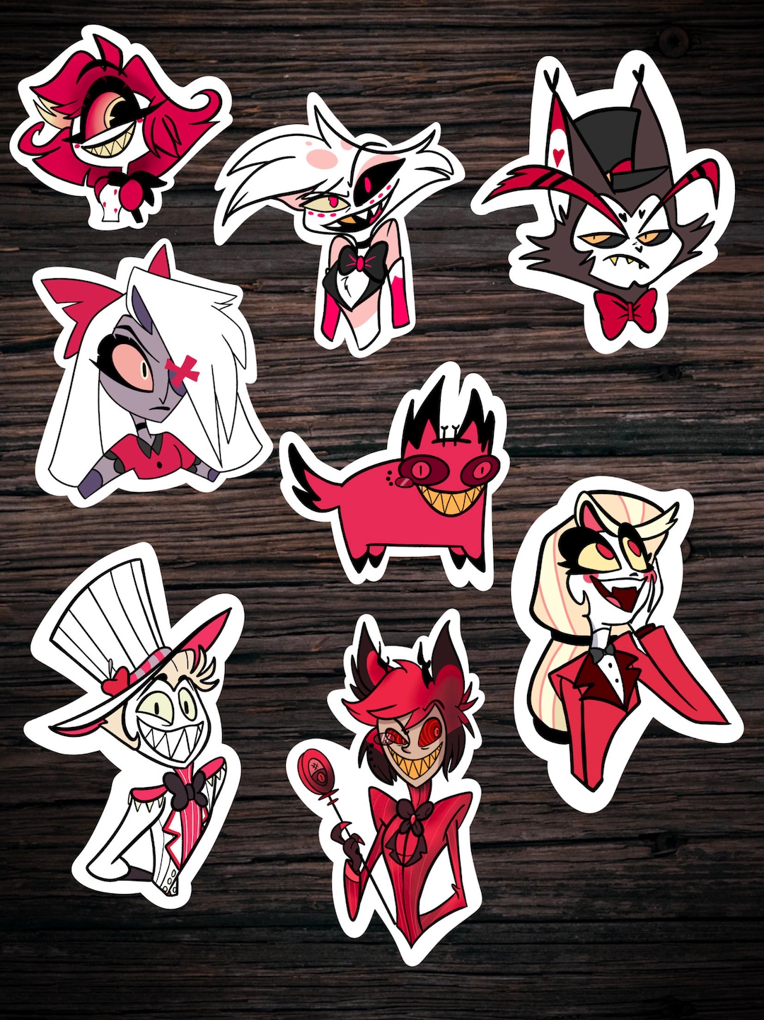 Hazbin Hotel Sticker Set, Hell Hotel, Alastor and Charlie Sticker - Etsy