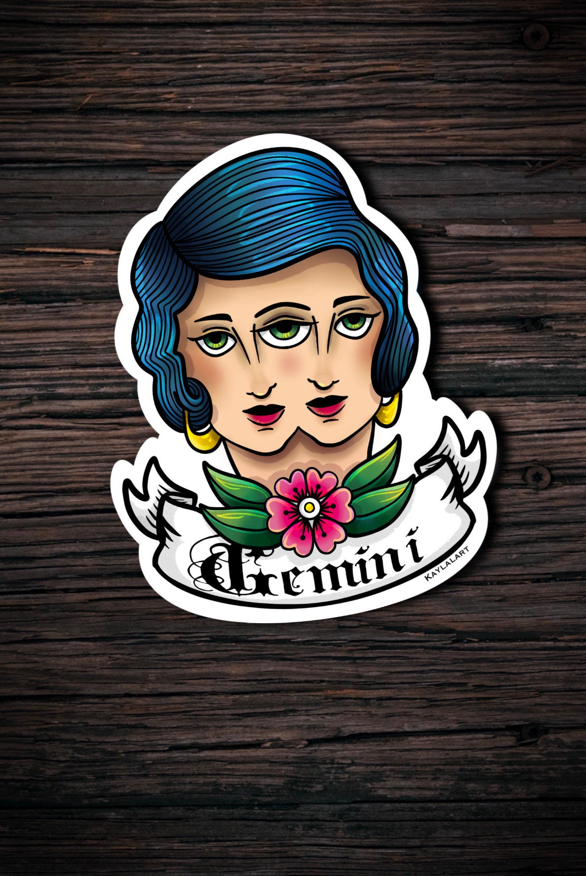 Zodiac Sticker Set, Zodiac Astrology Decal, Traditional Tattoo Style - Etsy