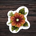 Rainbow Flower Sticker Set, Traditional American Tattoo Style Sticker ...