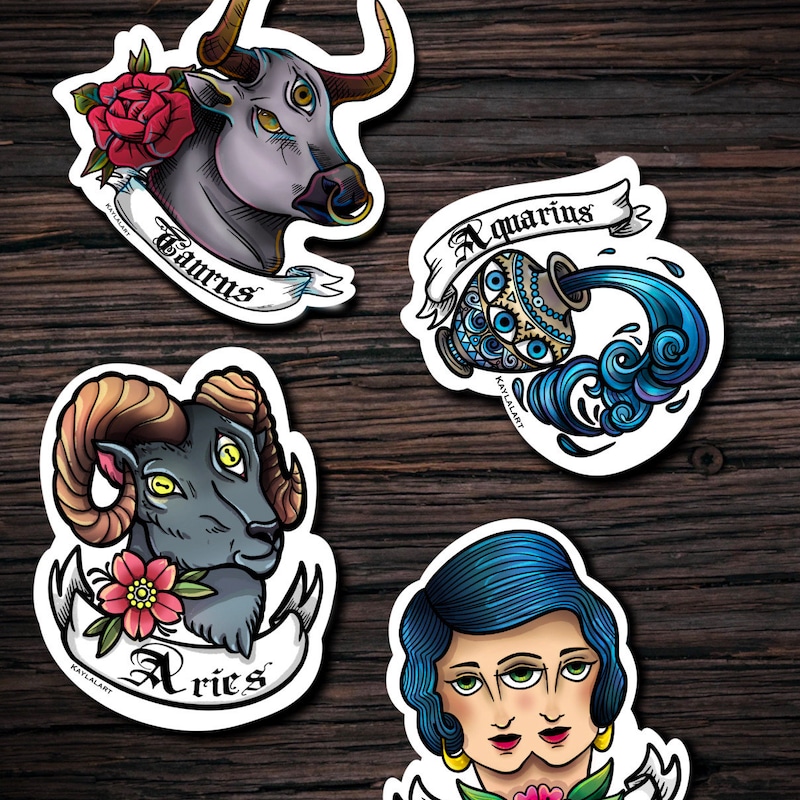 Zodiac Stickers - Etsy