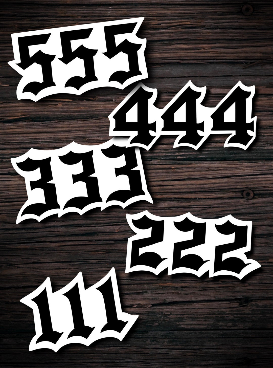 All Angel Number Stickers, 111, 222, 333, 444, 555, 666, 777, 888, 999 ...