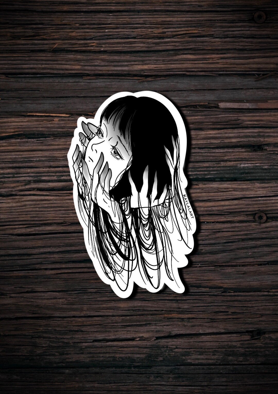 Depression Anime Girl Sticker, Manga Sticker - Etsy