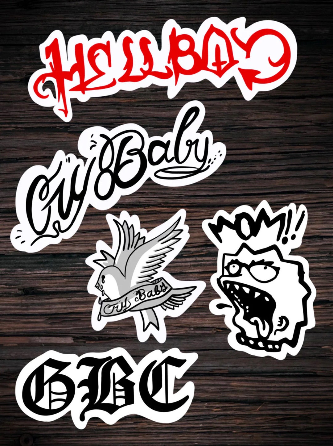 Lil Peep Sticker Pack, Goth Boy Sticker, Cry Baby - Etsy