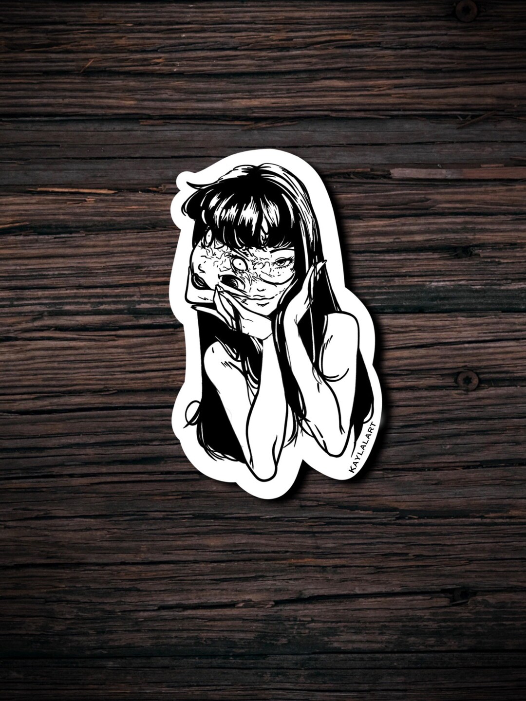 Creepy Anime Girl Sticker, Manga Sticker - Etsy