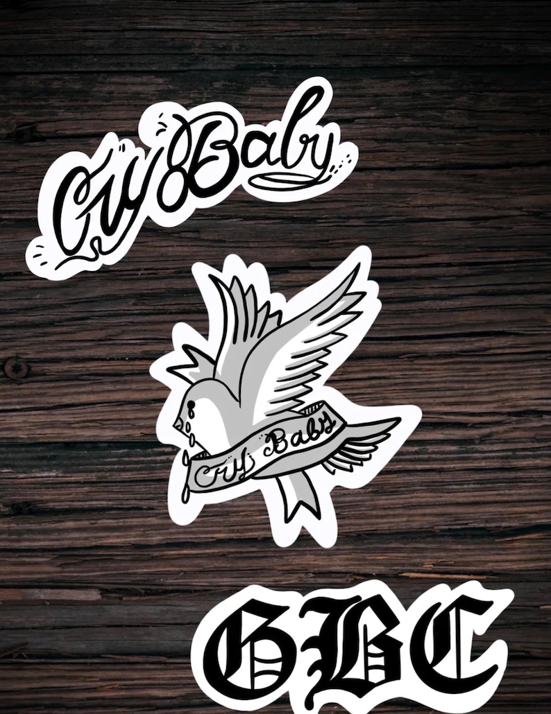 Lil Peep Sticker Pack, Goth Boy Sticker, Cry Baby - Etsy