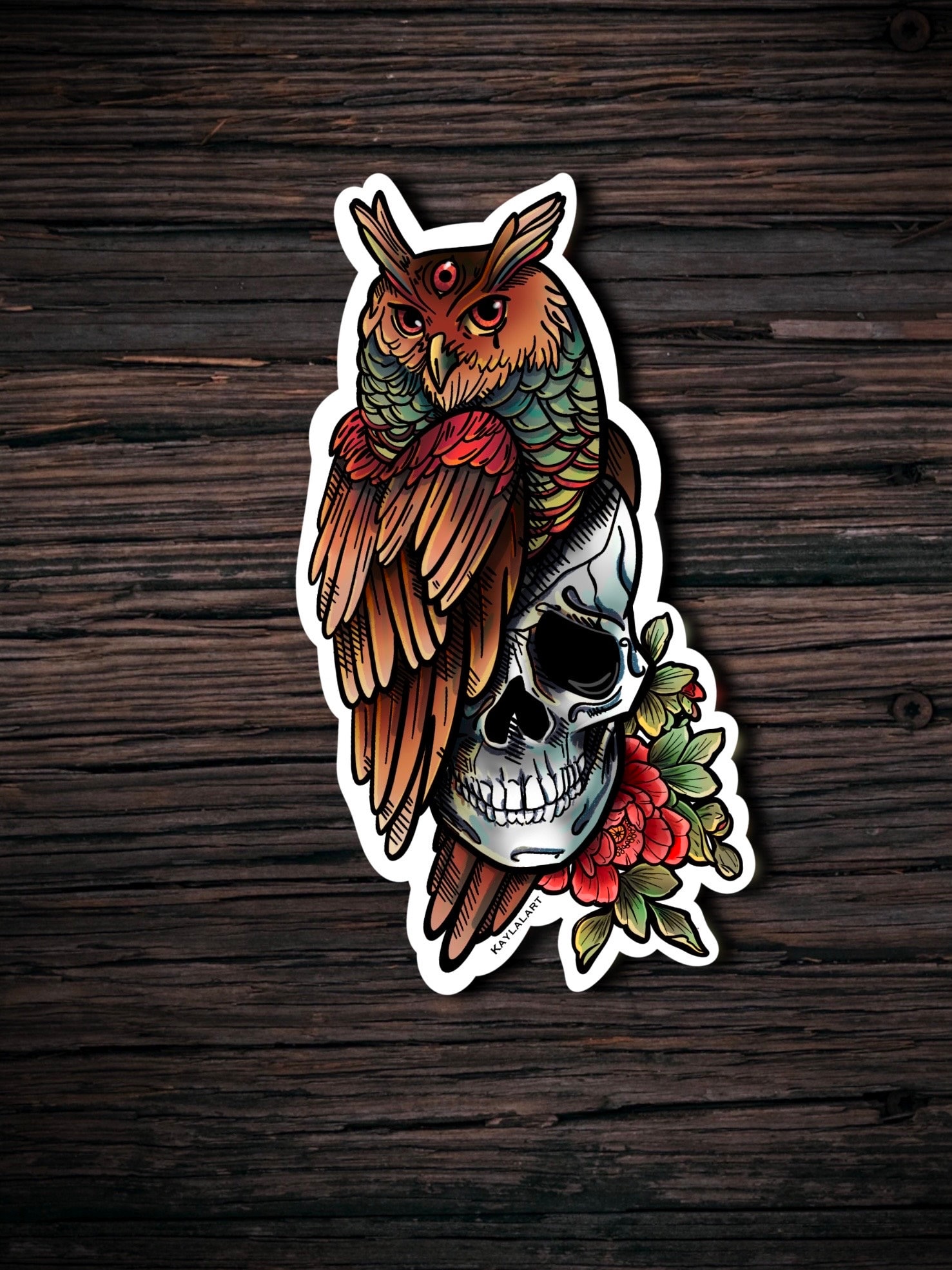 American Traditional Owl