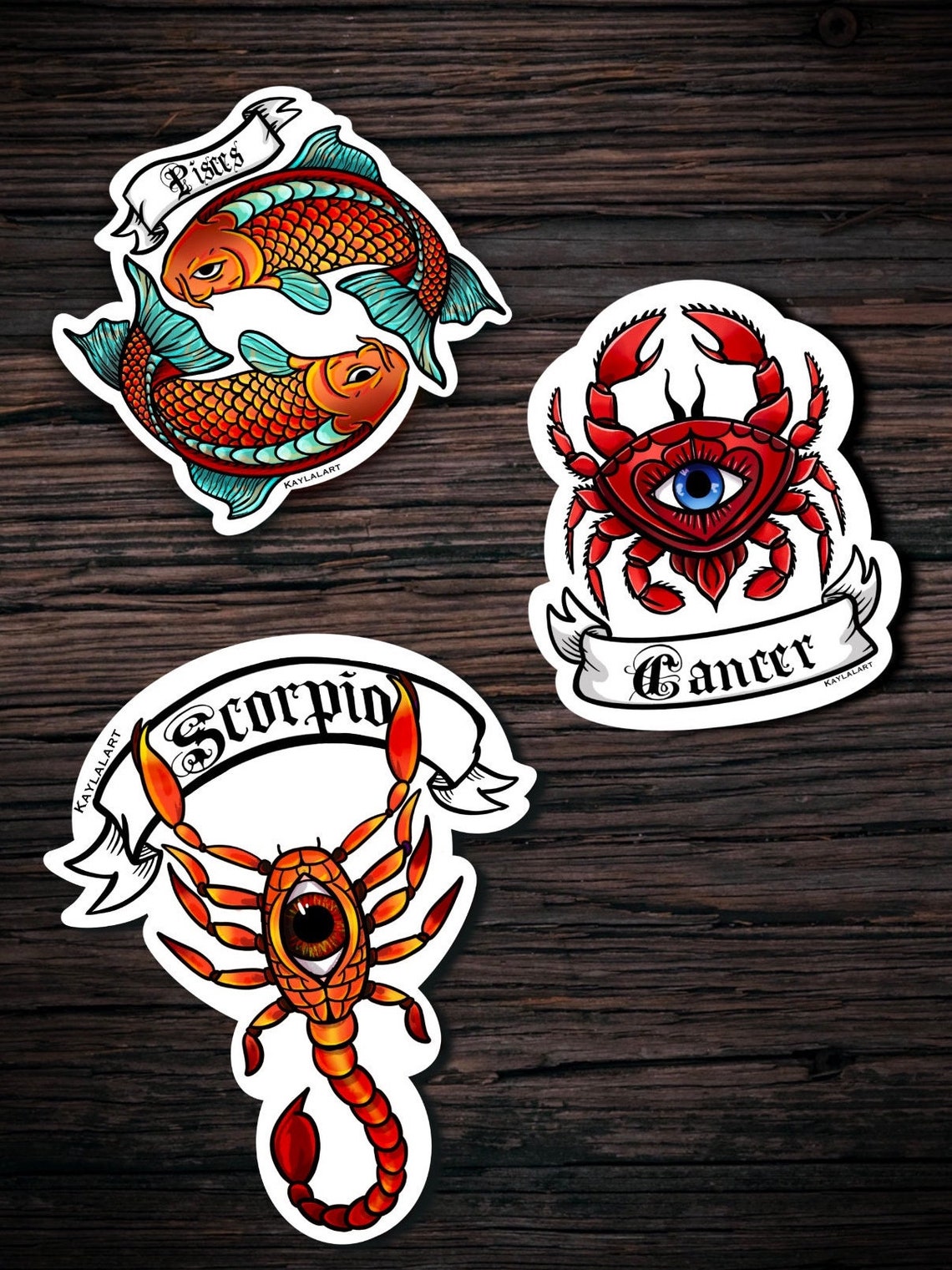 Scorpio Sticker, Zodiac Astrology Decal, Scorpion Sticker, Traditional ...