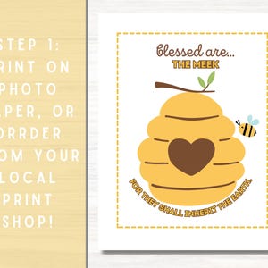Beatitudes Posters for Sunday School Wall Art Decor for Church Children ...