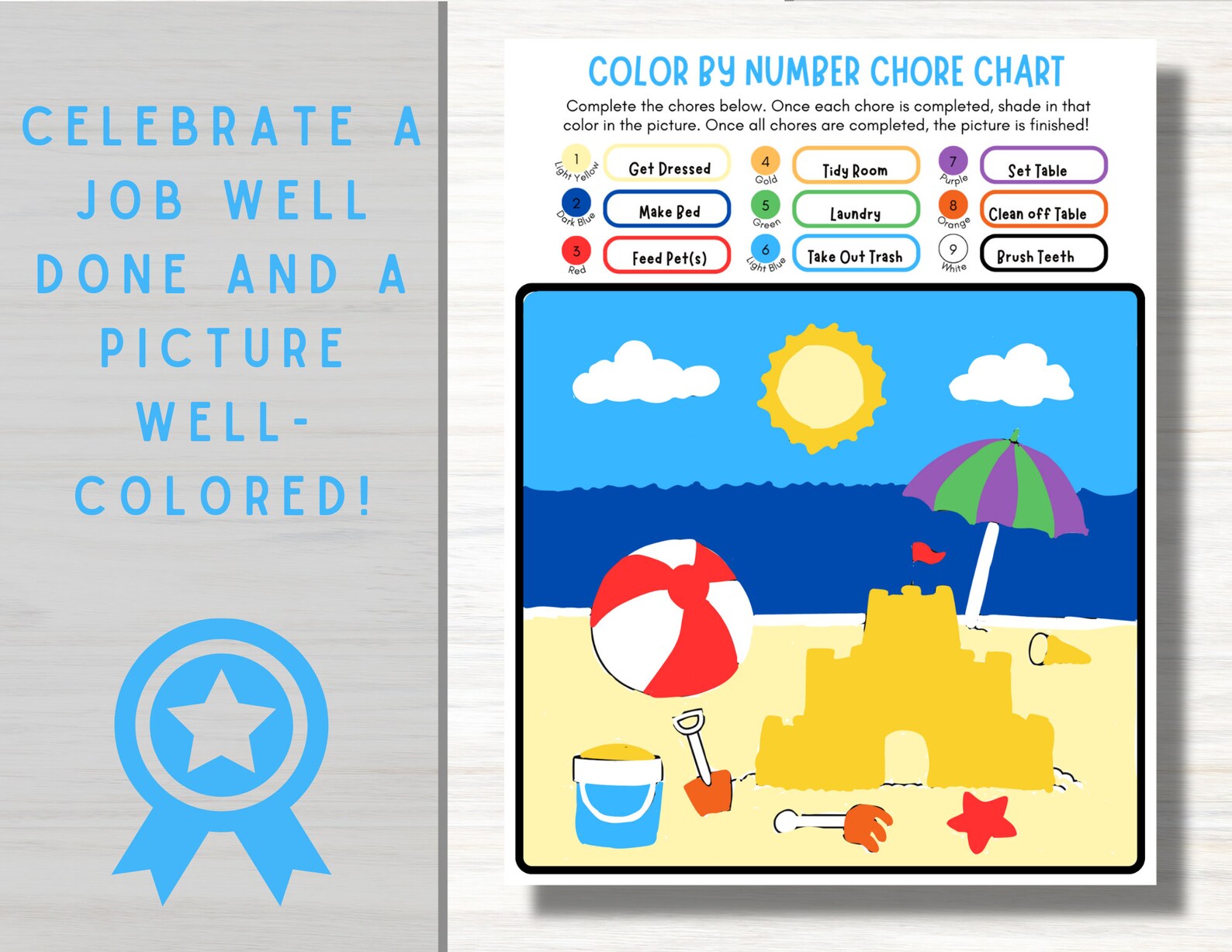 Editable Chore Chart for Kids Chore Chart for Family Cleaning Routine ...