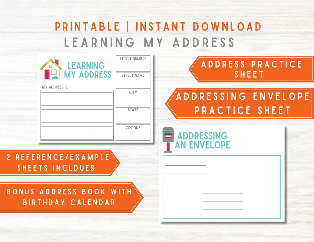 How to Teach Address Worksheet Resource for Kids Address Guide to ...