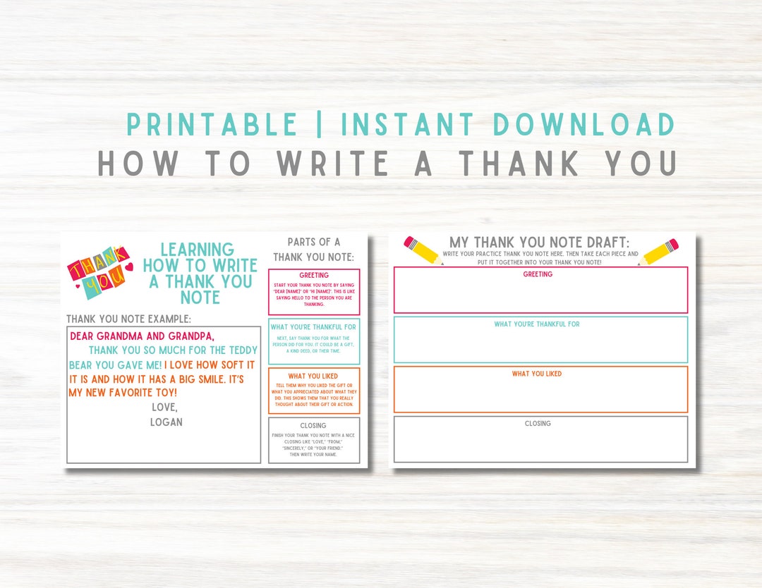 Thank You Note How to Write a Thank You Card Guide for Thank You Note ...