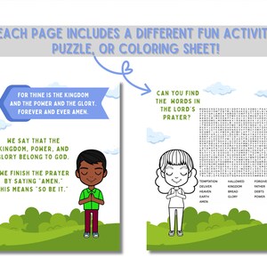 The Lords Prayer Coloring Bookmark for Kids Coloring Book for Learning ...